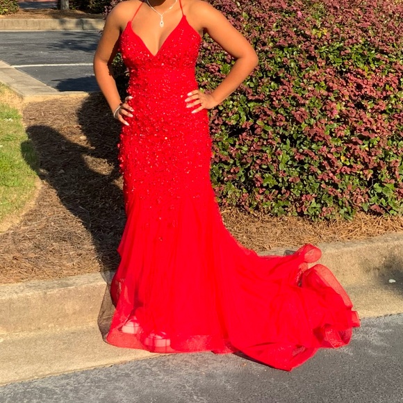 Dresses | Vibrant Red Prom Dress | Poshmark